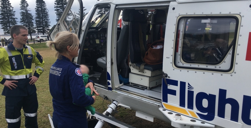 Infant airlifted to hospital from Central Coast - CareFlight