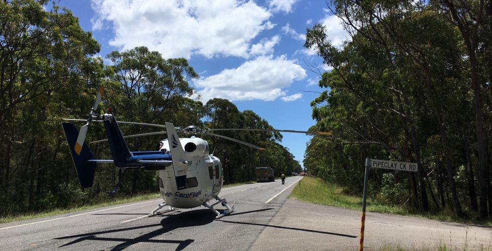 CareFlight flies to Port Stephens to treat woman in car crash - CareFlight