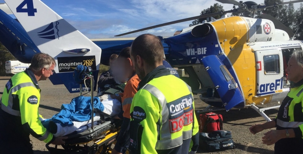 Man suffers serious hand injury in machinery accident - CareFlight