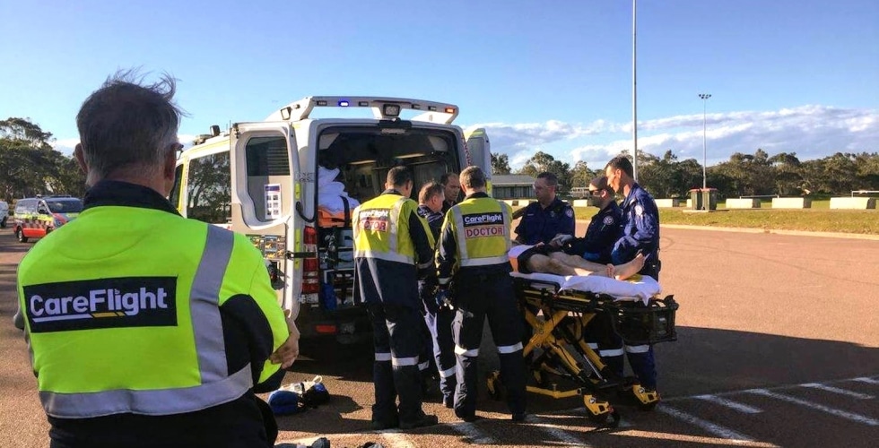 Man sustains head injury after falling from roof - CareFlight