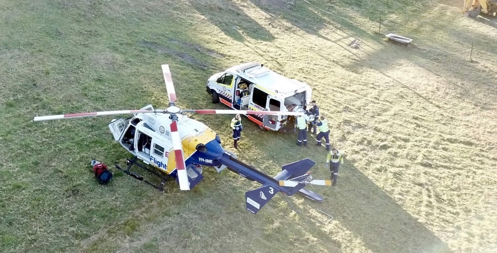 Man airlifted after Stuart Highway crash - CareFlight