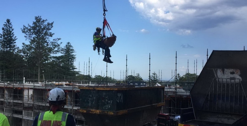 Man knocked unconscious by out-of-control concrete hose - CareFlight