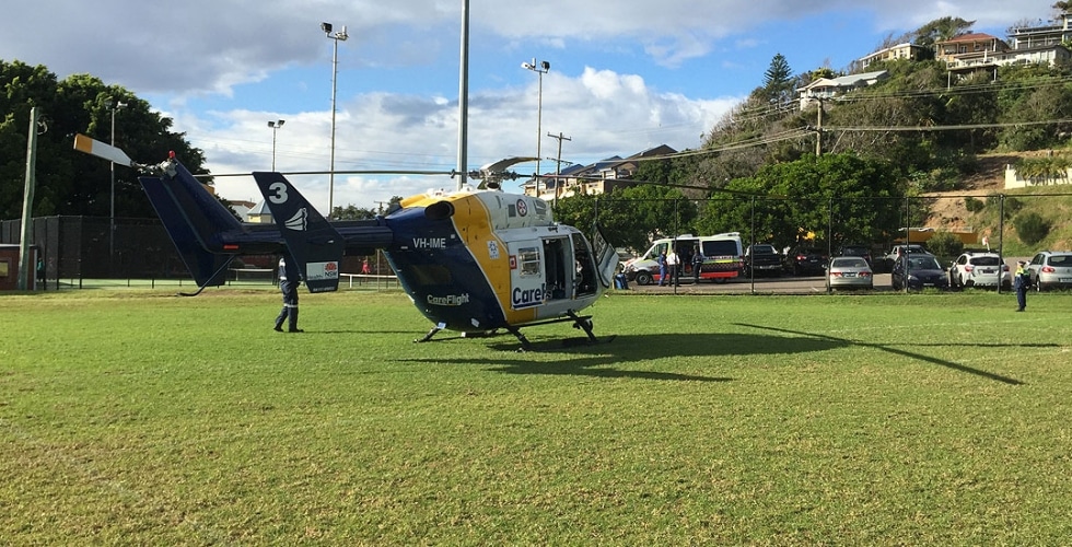 Man falls 10 metres from roof - CareFlight