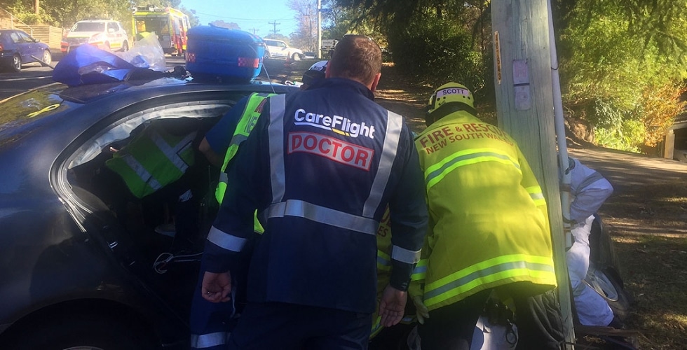 Woman Freed From Car After Power Pole Collision Careflight
