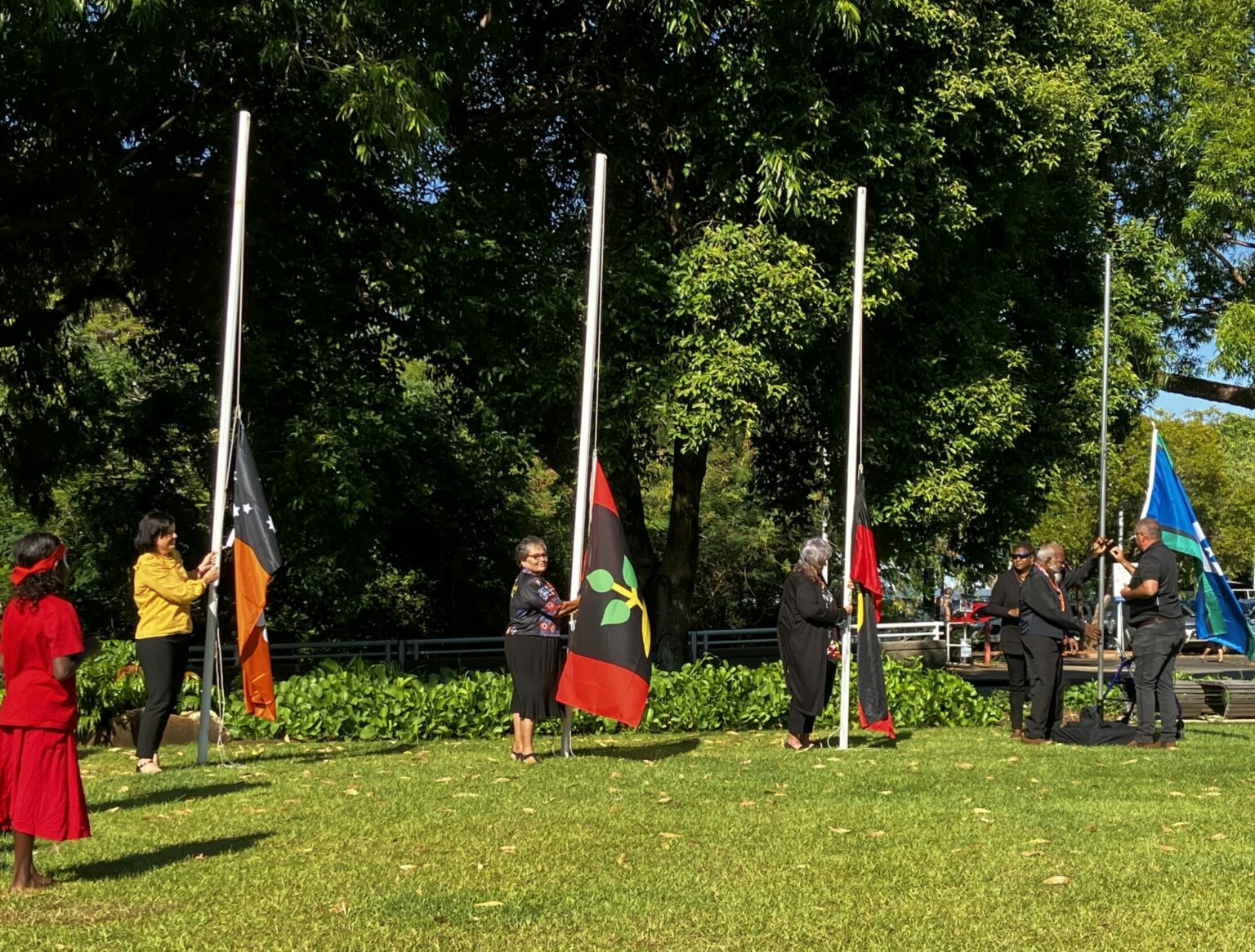 Raising the flag to mark the official start of NAIDOC Week - CareFlight