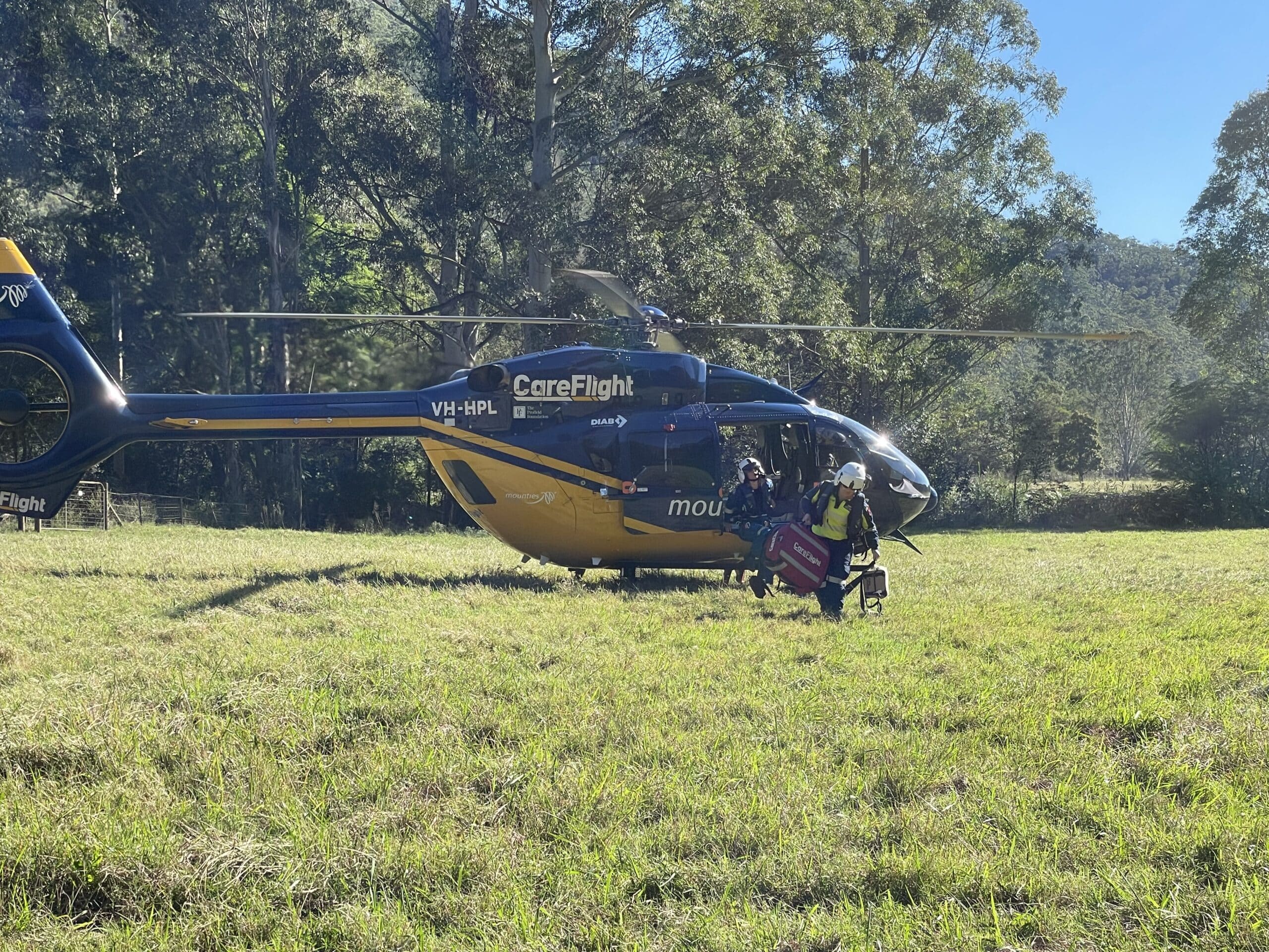 Man injured, airlifted to hospital, Wiseman’s Ferry - CareFlight