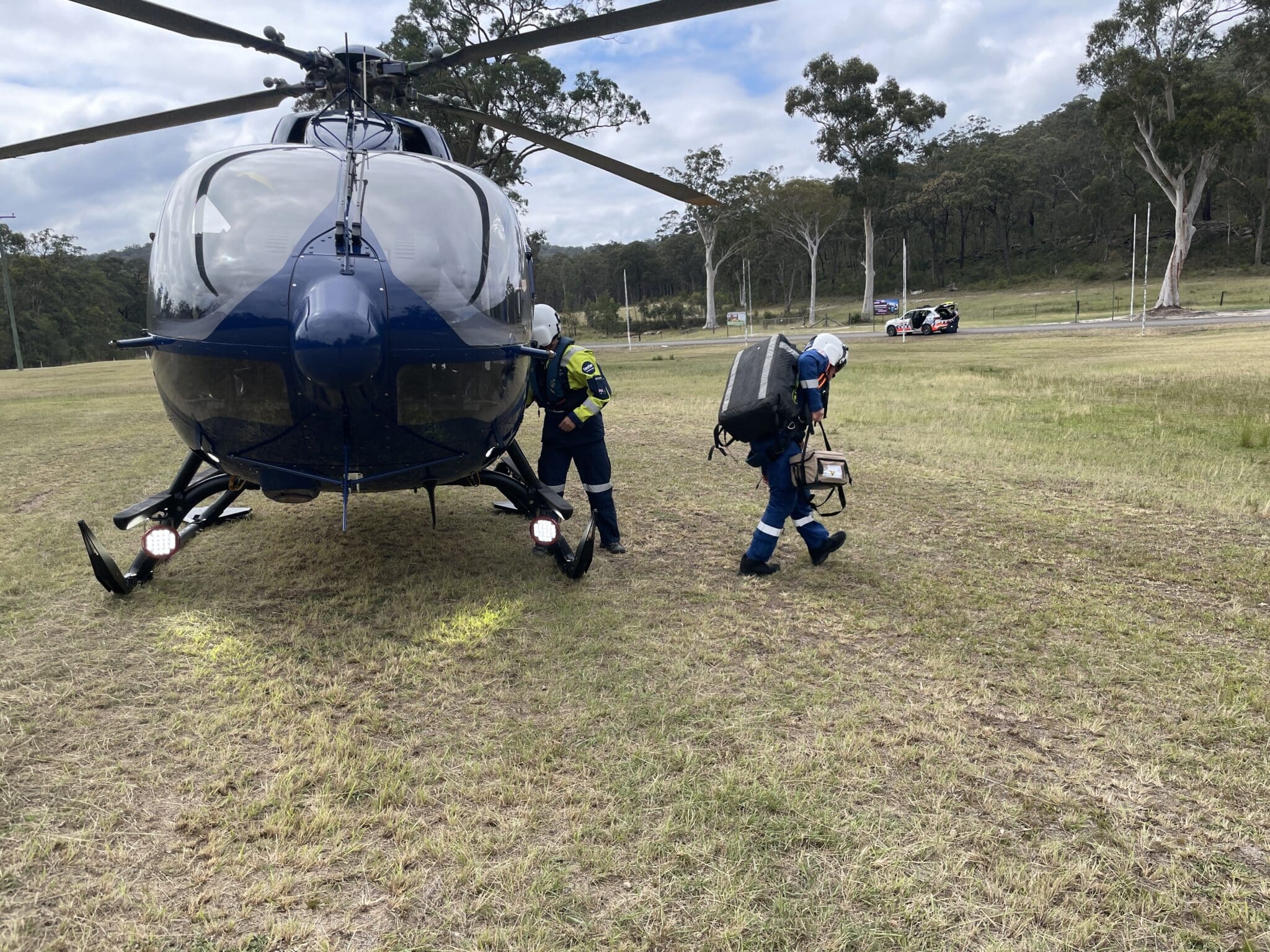 CareFlight responds to a motorcycle accident – Putty Road - CareFlight